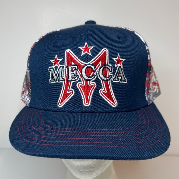 mecca | Accessories | Vintage Mecca Fitted 9s Hat Bluered Mens Xl ...